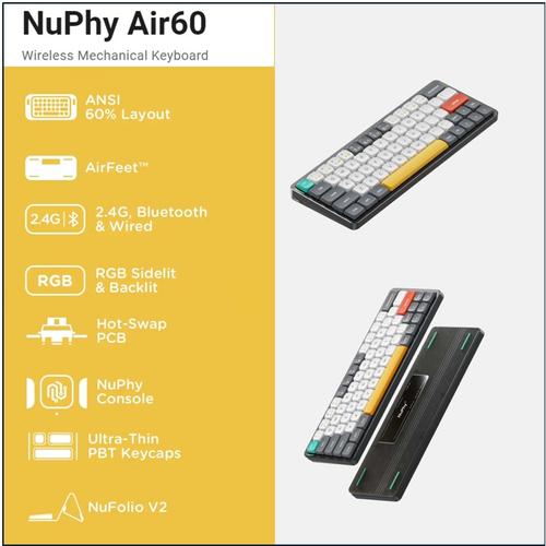 Jual Nuphy Air60 Wireless Mechanical Keyboard Garansi Resmi 1 Tahun ...