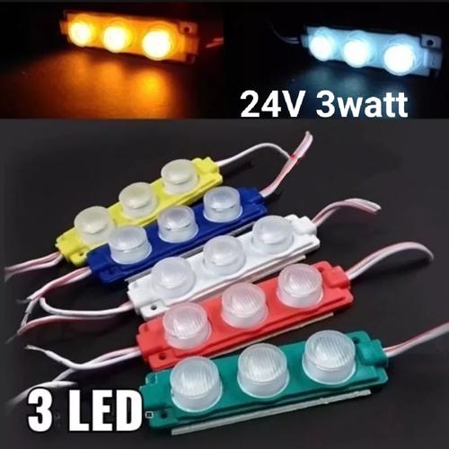 Jual Lampu LED Modul 24V 3Watt/Lampu Module LED 24v 3 watt 3 Mata besar ...