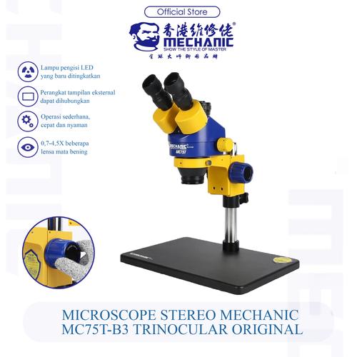 Jual Mechanic Microscope Stereo MC75T-B3 Trinocular Original - Jakarta ...