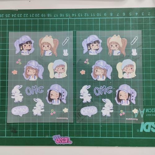 Jual Cetak Sticker Pack / Sticker Sheet Ukuran A7 / A6 / A5 / Tinta UV ...