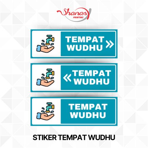 Jual Sticker Penanda "TEMPAT WUDHU" Sticker Berkualitas Tahan Air ...