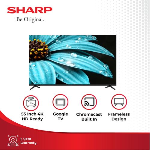 Promo Sharp Smart TV 4T-C55FJ1X FJ Series s 4K UHD Frameless Google TV 55 Inch Cicil 0% 3x ...