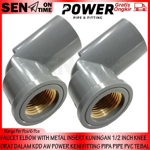 Jual FAUCET ELBOW KNEE DRAT DALAM KDD AW INSERT KUNINGAN POWER WITH ...
