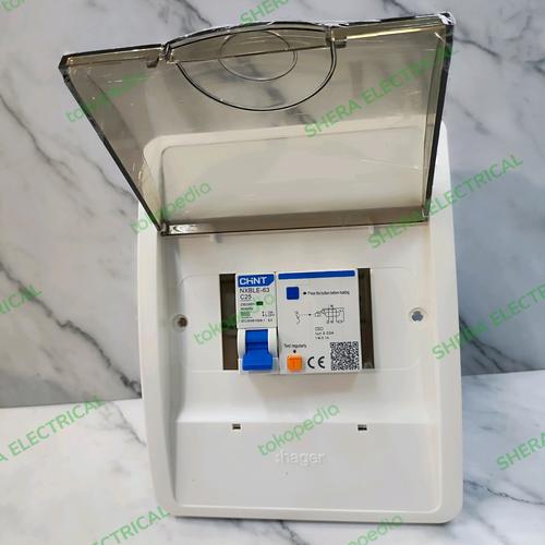 Jual PAKET BOX + RCBO 1P+N 6A-63A 30MA ELCB+MCB CHINT & HAGER BOX 4GRUP ...