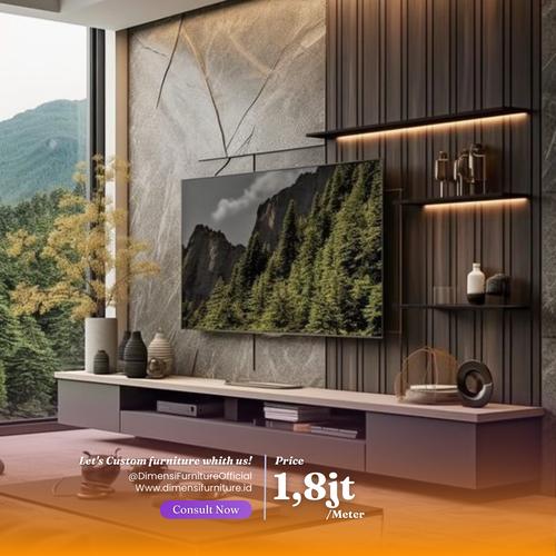 Jual backdrop tv motif marmer bahan multiplek finishing HPL - Jakarta ...