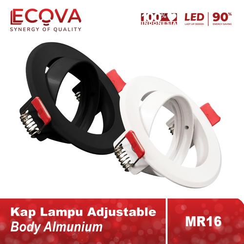 Jual ECOVA Kap Lampu LED Mr16 Adjustable Body Aluminium Original Murah ...