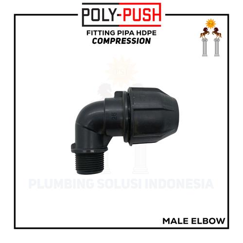 Jual Male Thread Elbow Knee Drat Luar 90mm x 3" Fitting HDPE ...
