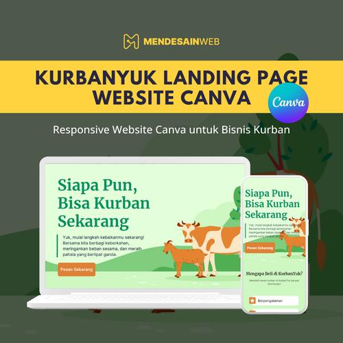 Jual WEBSITE LANDING PAGE KURBAN YUK | Canva Website Template - Kota ...