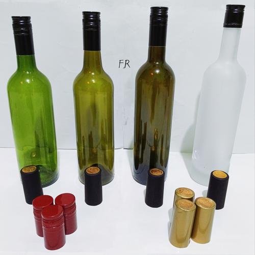 Jual Botol kaca wine botol anggur 750ml frosted amber dark green tutup ...