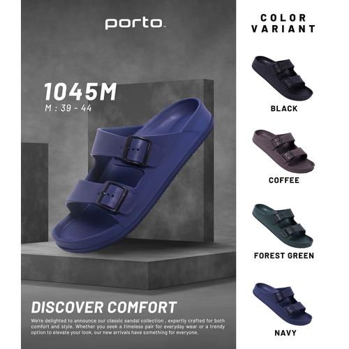 Promo Porto 1045M - Sandal Pria Slide Premium Model Tali Sandal Rumah ...