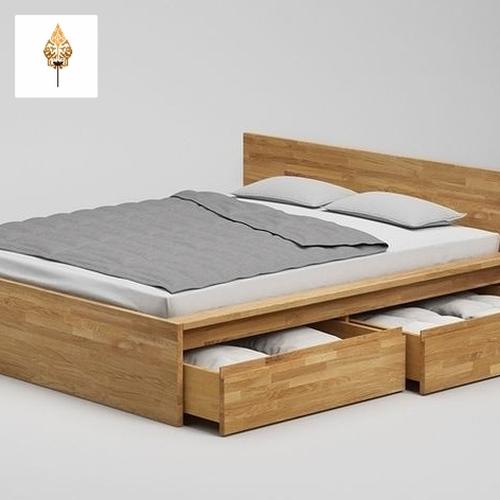 Jual DIPAN LACI KAYU SOLID MAHOGANY DIVAN 2 LACI HEADBOARD STORAGE BED ...