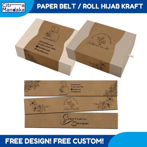 Jual [Kraft Paper 150 GSM] Roll Hijab / Roller Hijab / Label Hijab - 20 ...