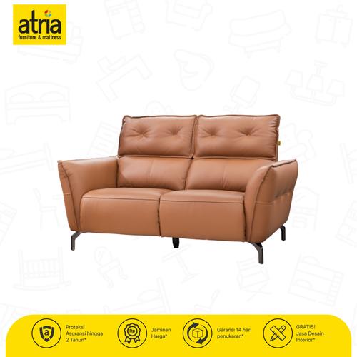 Promo Atria Sofa 2 Seat Belicia Half Leather 153x94x95Cm T8152 Brown ...