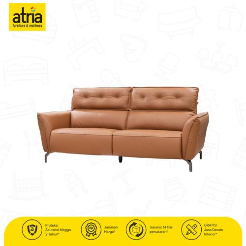 Promo Atria Sofa 3 Seat Belicia Half Leather 204x94x95 T8152 Brown ...