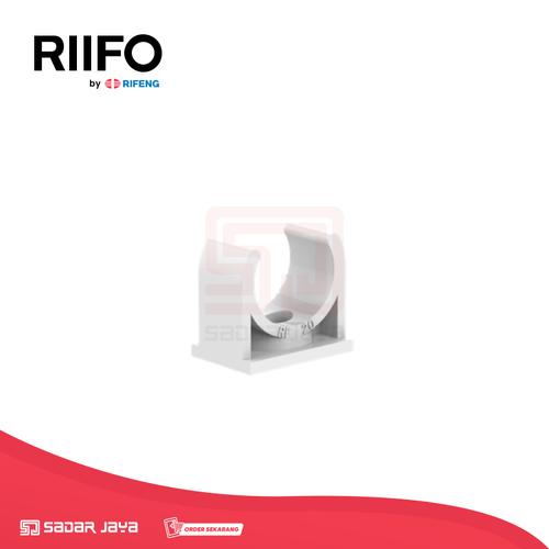 Jual RIIFO Conduit Clip 20mm Klem Pipa Kabel Listrik KS3-D20 Upvc High ...