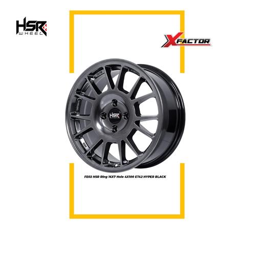 Jual VELG MOBIL HSR R16 4X100 HSR FE02 R16X7 H4X100 ET42 HYPER BLACK ...