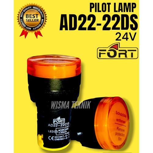 Jual PILOT LAMP FORT 24 VDC 22 MM FORT YELLOW AD22-22DS - Kota ...