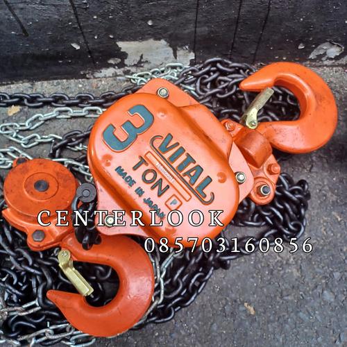 Jual chain block 3 ton 5 meter vital chain hoist takel manual 3 ton ...