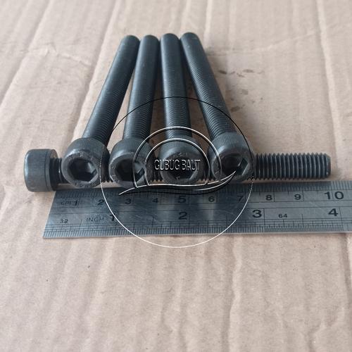 Jual BAUT L M8X100 BAJA / BAUT L BAJA M8 X 100 HITAM FULL DRAT KUNCI L6 ...