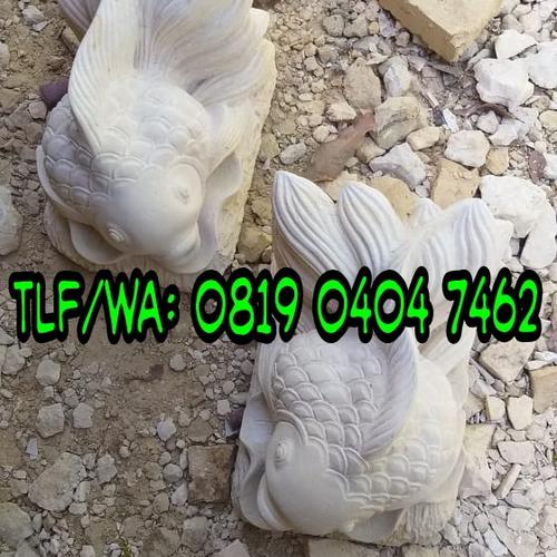 Jual Patung ikan/air mancur/patung batu putih/patung batu alam/ikan koi ...