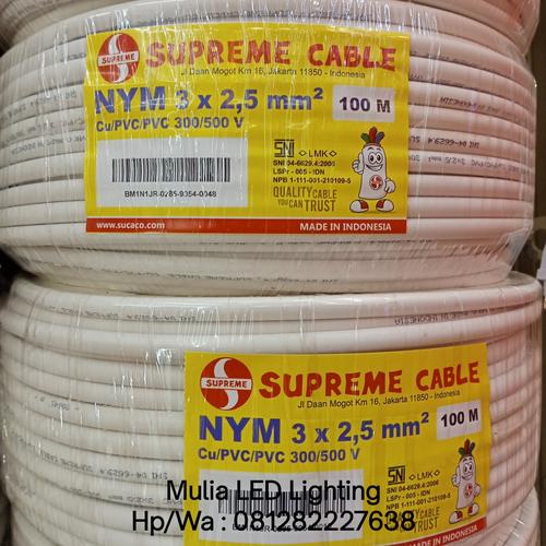Jual Kabel Supreme Cable/Kabel NYM 3x2,5 mm @100 Meter/Rol, Kabel ...