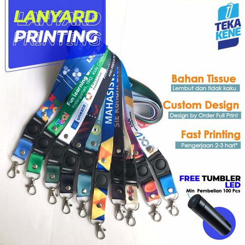Jual Lanyard Custom Full Print 1 sisi atau 2 sisi berkualitas - Satu ...