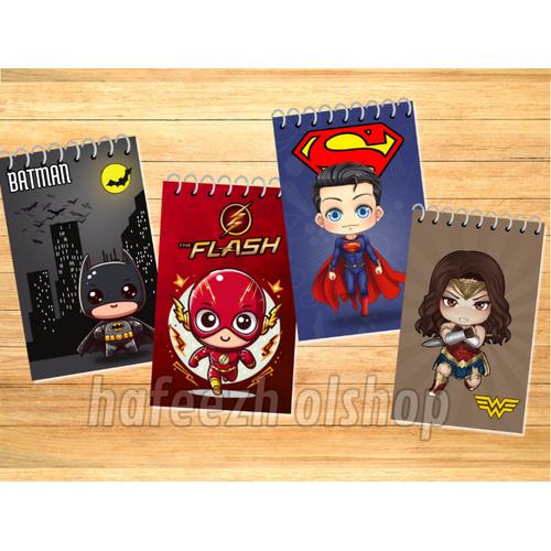 Jual Buku Catatan Notebook Notes Notepad Karakter DC Batman Superman ...