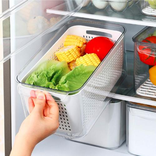 Promo Akrilik Penyimpanan Tempat Sayur Buah Kulkas Food Storage Box ...