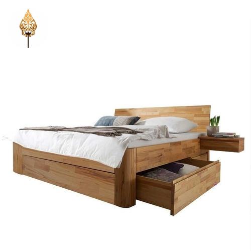 Jual DIPAN KAYU SOLID MAHOGANY DIVAN 2 LACI HEADBOARD STORAGE BED ...
