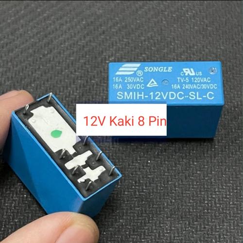 Jual Relay songle 12 volt kaki 8 pin smih 12V dc-sl-c 16a biru ampere besar - Jakarta Barat ...