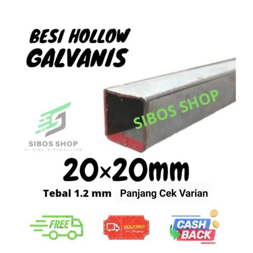 Jual Besi Kotak Hollow galvanis 2x2 (20x20mm) Tebal 1,2mm - 20 cm ...