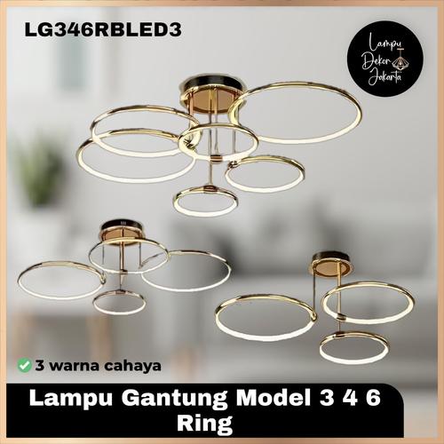 Jual GANTUNG LED 3 4 6 RING 3 WARNA LG346RBLED3 Lampu Hias Minimalis Dekorasi Ruangan Unik ...
