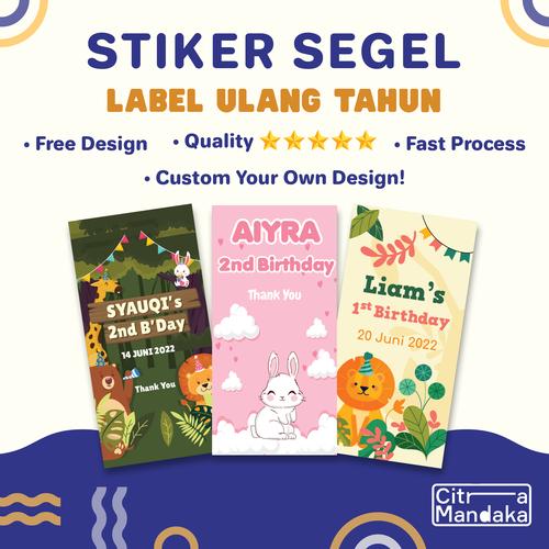 Jual Stiker Segel Box Ulang Tahun Custom | Sticker Label Hampers - 6 x ...