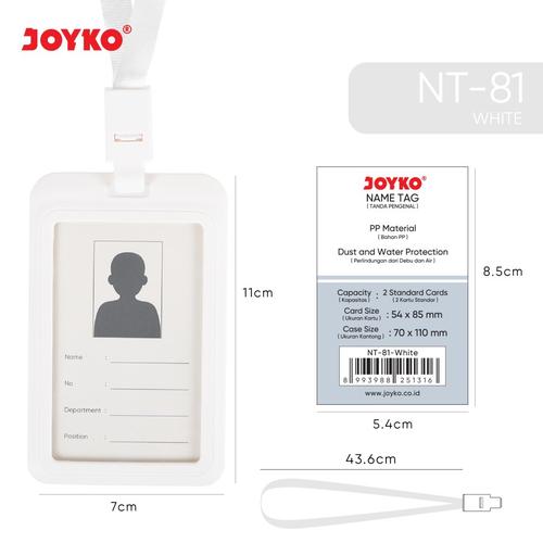 Jual Name Tag Tanda Pengenal Gantungan Kartu Nama JOYKO NT-81 - Biru ...