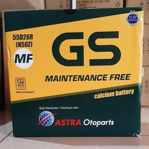 Jual Accu / Aki Mobil GS Astra MF N50Z 55D26R Aki Kering (Maintenance ...