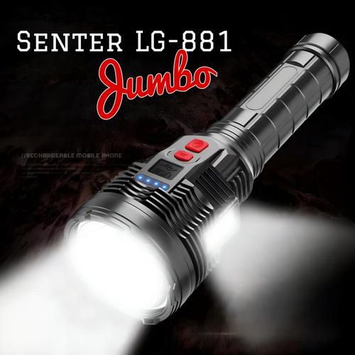 Jual Senter LED Tahan Air 7 Mode Cahaya Super Terang - Senter Taktis Lampu Samping COB LG-881 ...