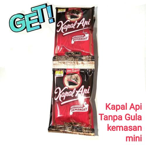 Jual Kapal api mini kopi bubuk instant tanpa gula | isi 10 sachet ...