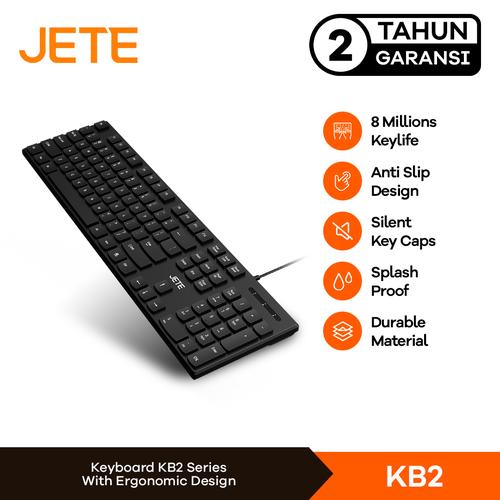Jual JETE KB2 Wired Keyboard Slim Silent Key - Garansi 2 Tahun ...