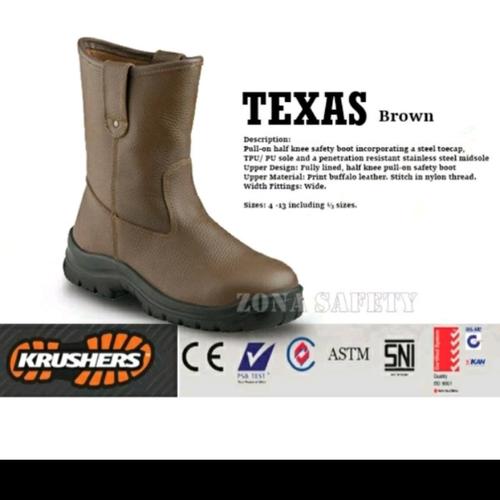 Jual Sepatu Safety Kerja Proyek KRUSHERS BOOT TEXAS BROWN 100%ORIGINAL ...