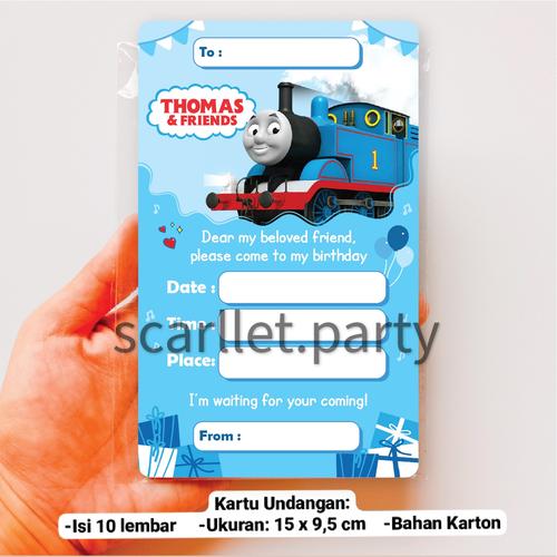 Jual UNDANGAN THOMAS HBD ULTAH INVITATION CARD ULANG TAHUN HAPPY ...