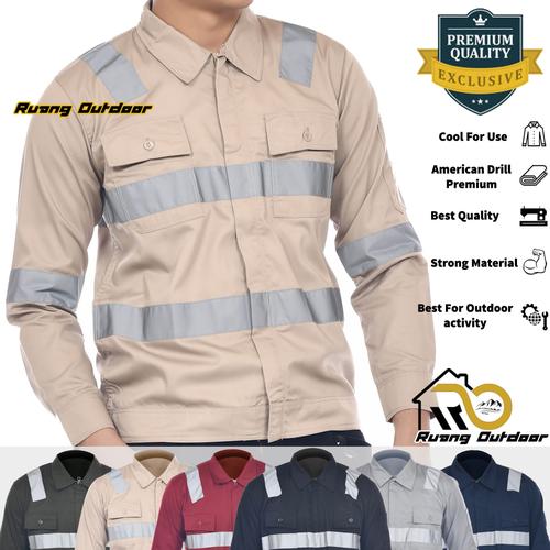Jual Kemeja Wearpack Zipper Resleting Baju Safety Tambang Proyek ...