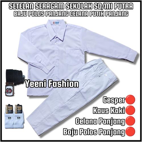 Jual Setelan Seragam Sekolah SD/MI Putih-Putih Polos Putra Baju Putih ...