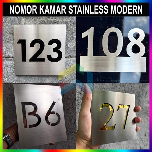 Promo Nomor Kamar Ruangan Hotel Kost Stainless Steel Modern Eksklusif ...