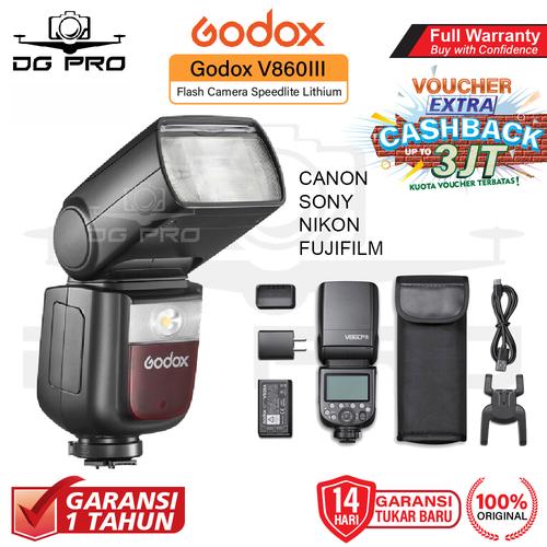 Jual Godox V860III - V860 III Flash Camera Canon Nikon Fujifilm Sony ...