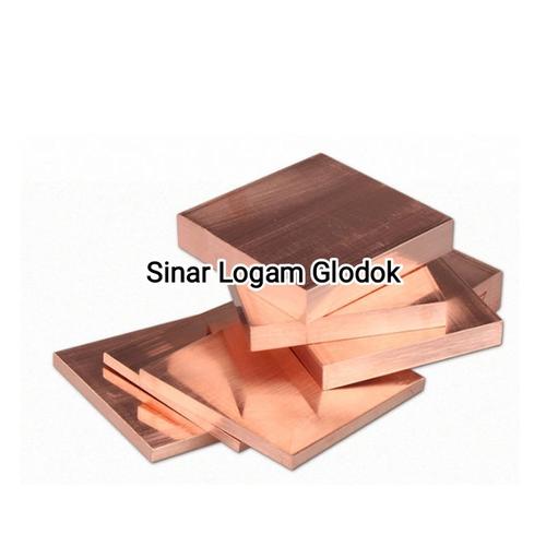 Jual plat tembaga tebal 5mm x 80mm x 80mm tembaga batang / asli tembaga ...