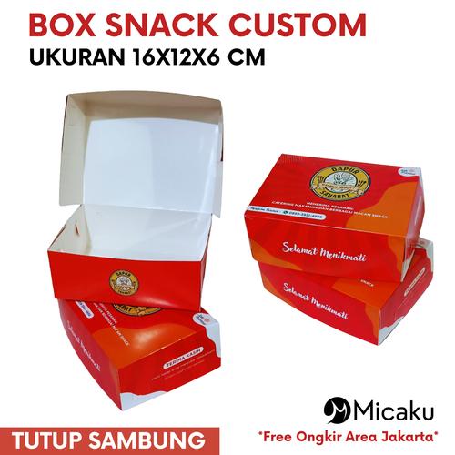 Jual cetak kotak box snack kue custom 16x12x6cm - Jakarta Pusat - Mica ...