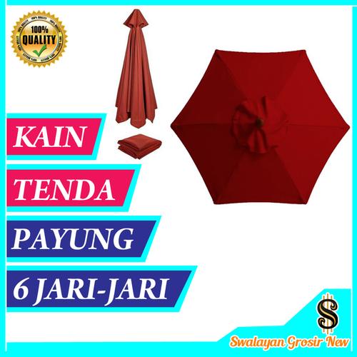 Jual Kain Pengganti Tenda Payung Taman 6 Ruas Jari-Jari Hotel Pantai ...
