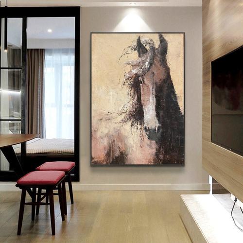 Jual lukisan large original horse lukisan tangan asli lukisan hiasan ...