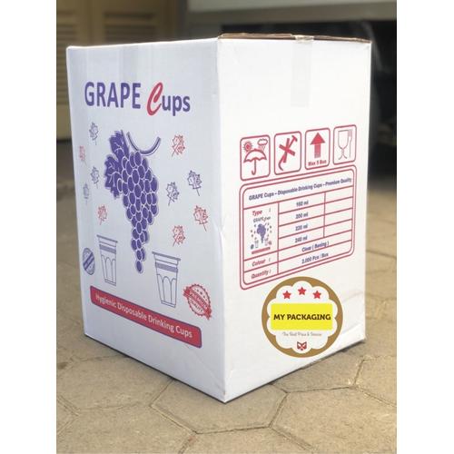 Promo 1dus Gelas Cup Aqua Plastik Kopi GRAPE ANGGUR 220ML 2000pcs ...