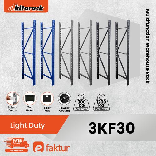 Jual Frame Rak Gudang Besi 300Kg Tinggi 3 Meter Frame Tiang Tambahan ...